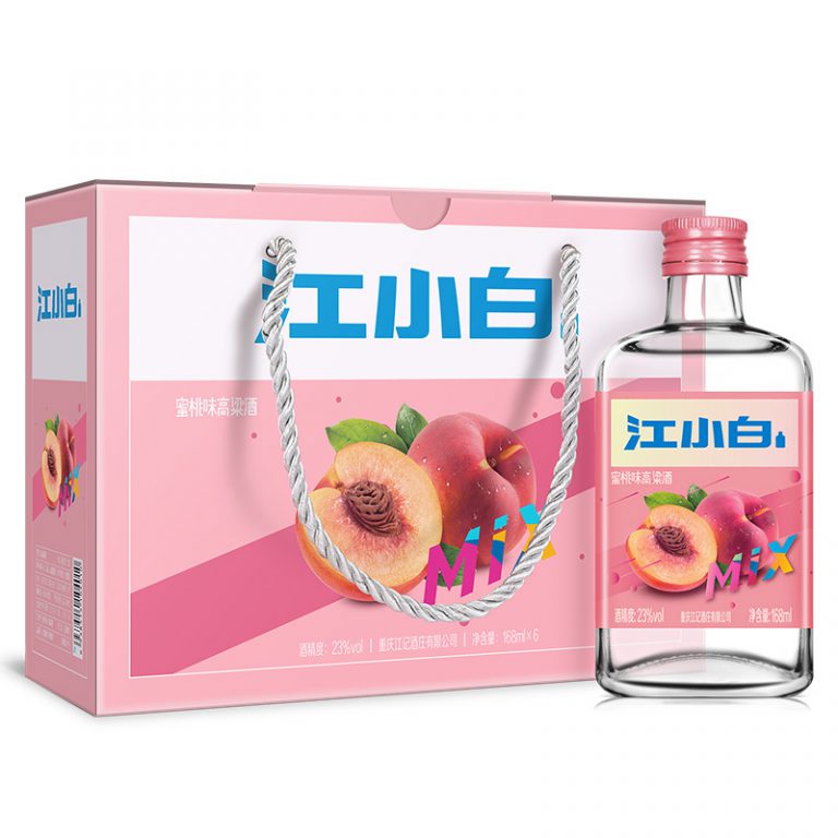 Jiang Xiao Bai Peach Gaoliang Liquor 江小白水蜜桃中国果味白酒 23% 6x168ml | Drinkland