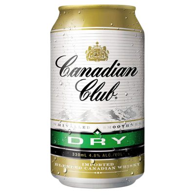 Canadian Club Dry Blended Canadian Whiskey & Ginger Ale Cocktail ...