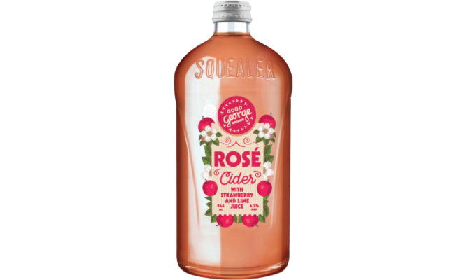Good George Cider Rosé Cider with Strawberry Lime Juice Squealers Twin ...