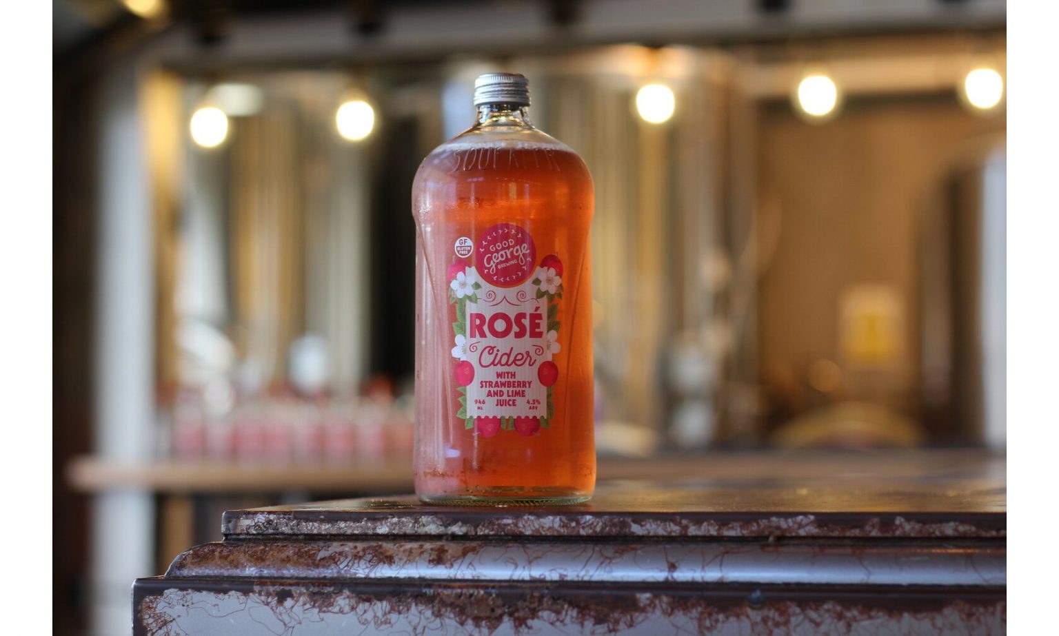 Good George Cider Rosé Cider with Strawberry Lime Juice Squealers Twin ...