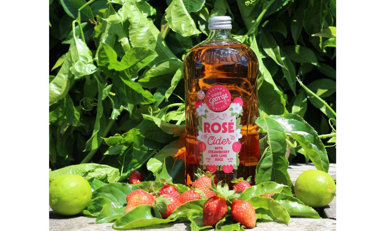 Good George Cider Rosé Cider with Strawberry Lime Juice Squealers Twin ...
