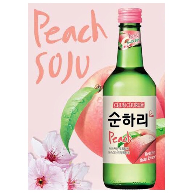 Soju Flavor in Peach 韩国烧酒-水蜜桃口味 4x360ml Bottles 소주 | Drinkland