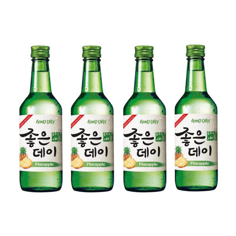 Soju Flavor in Pineapple 韩国烧酒-凤梨口味 4x360ml Bottles 소주 | Drinkland
