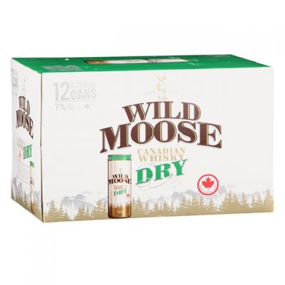 Wild Moose Canadian Whisky and Dry 20% Extra 300ml 24pk Cans | Drinkland