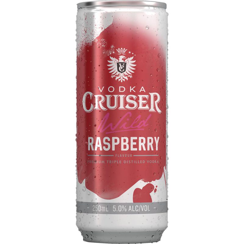Vodka Cruiser Cocktail Wild Raspberry 7% 12x250ml Can | Drinkland