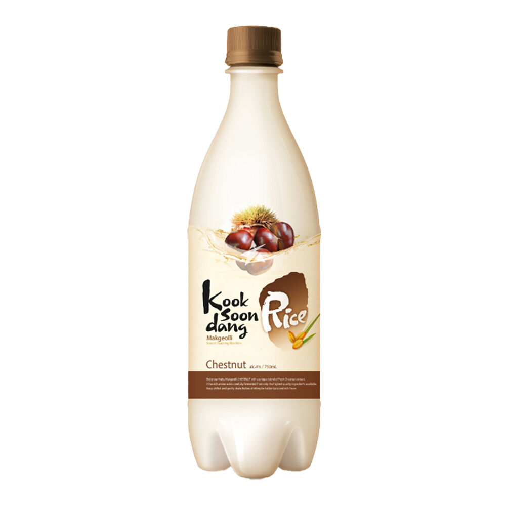 Kook Soon Dang Chestnut Makgeolli Rice Wine 韩国麴醇堂4%香栗甜酸奶玛格丽米酒 750ml x 6 ...