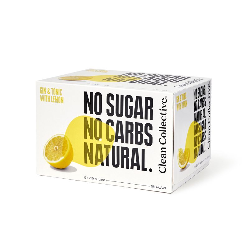 Clean Collective Gin, Lemon & Tonic 12 pack cans | Drinkland