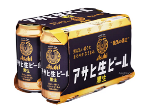 Asahi Nama Kuronama Original Japenese Draft Dark Beer 朝日黑生啤酒 6pk Can ...
