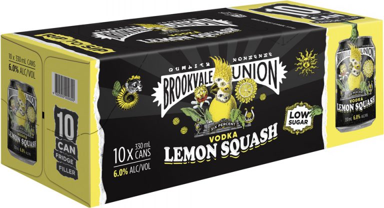 Brookvale Union Vodka Lemon Squash 10 x 330ml Can | Drinkland